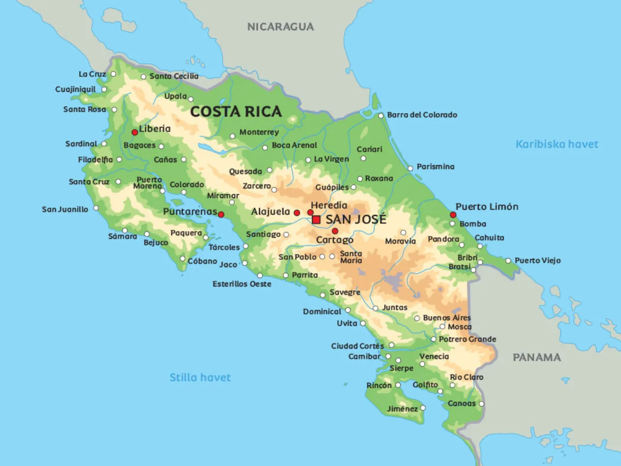 Costa Rica karta