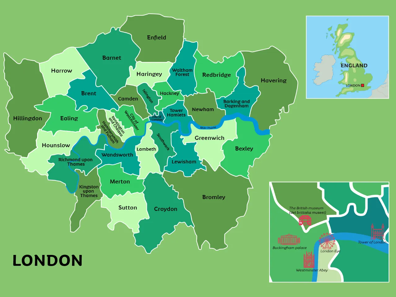 Karta över London - Utforska British Museum I området Bloomsbury, se ...
